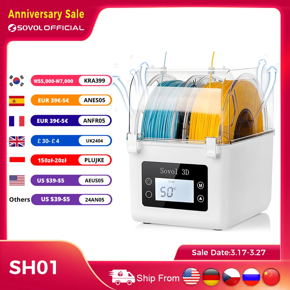 Sovol-Filament-Dryer-Box-Heating-Drying-Filaments-Storage-Box-for ...