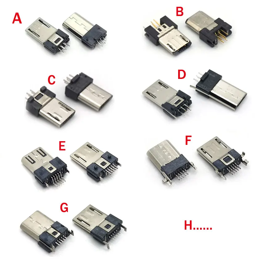 5pcs-Micro-USB-5-Pin-5V-1-5A-USB-Male-Connectors-Micro-USB-Connector ...