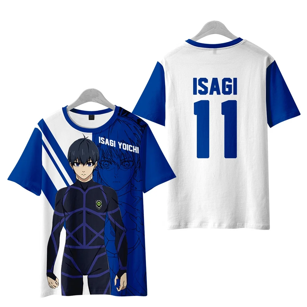 BLUE-LOCK-NAGI-T-Shirts-Anime-3D-Print-Streetwear-Boys-Girls-Casual ...