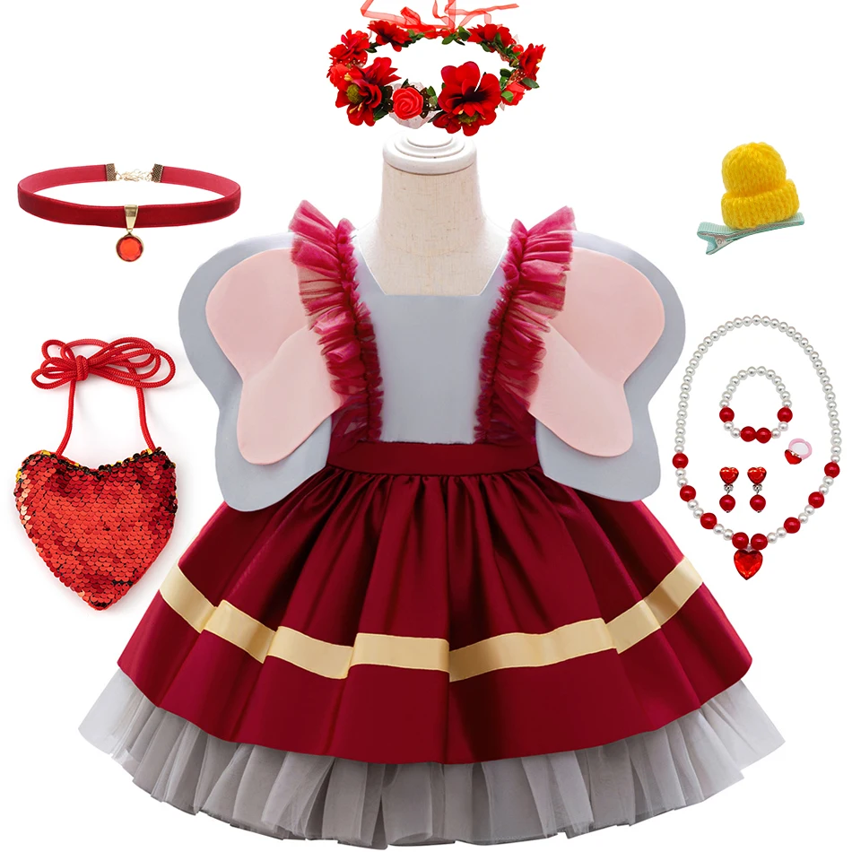 Baby Girls Flying Elephant Cosplay Princess Dress Kids Birthday Party ...