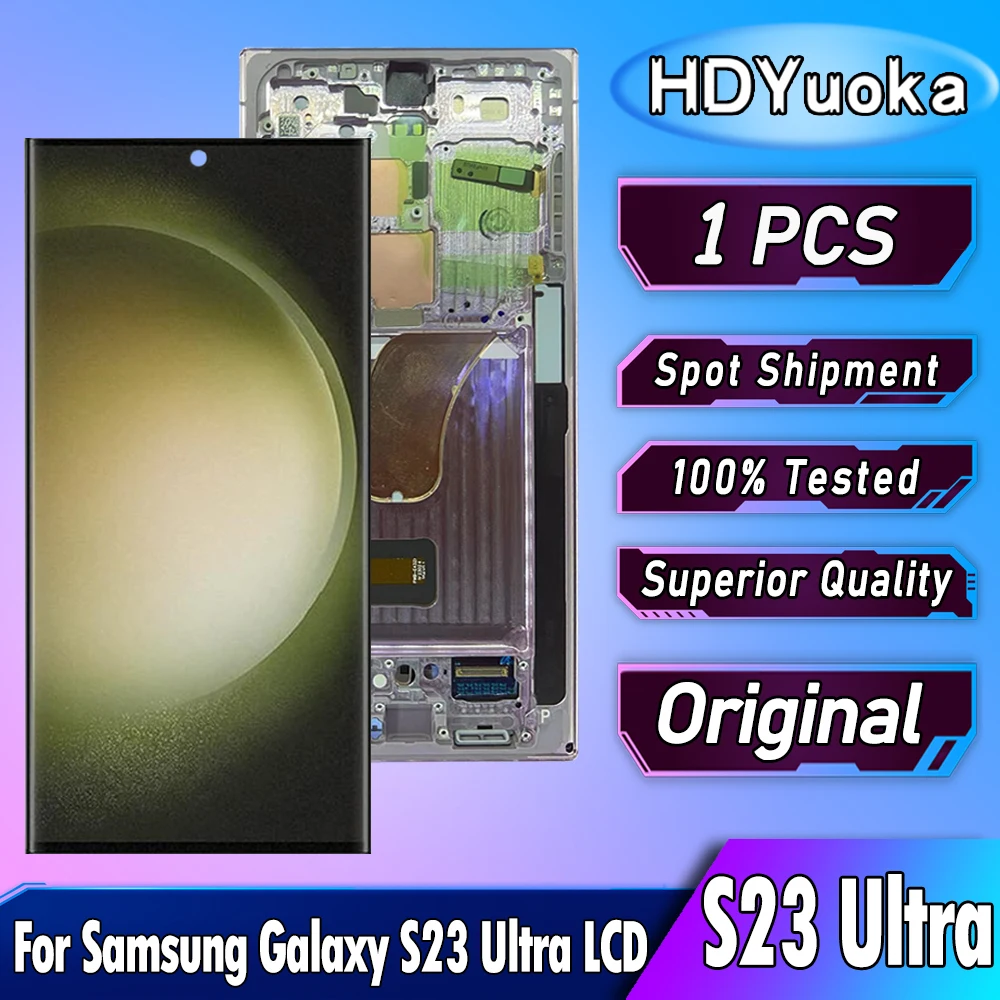 6-8-Dynamic-AMOLED-For-Samsung-Galaxy-S23-Ultra-LCD-Touch-Screen ...