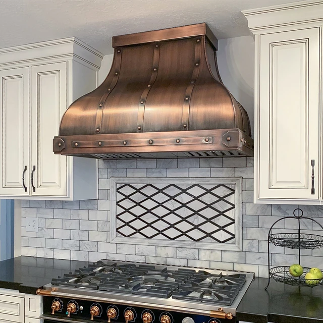Metallic Chair Italian Kitchen Design Stainless Steel Range Hood