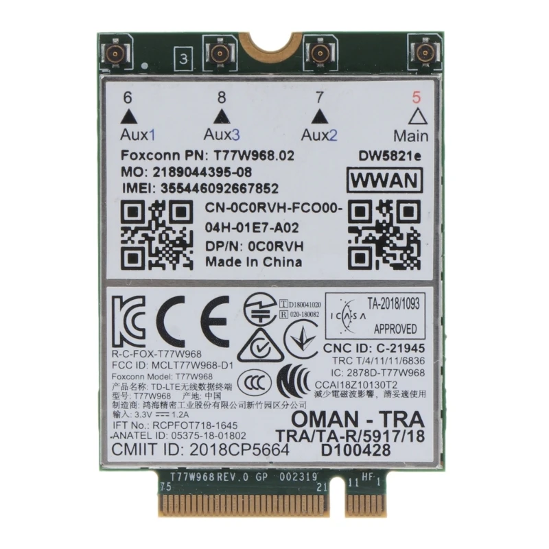 T77W968-DW5821e-X20-LTE-Cat16-1Gbps-FDD-LTE-TDD-LTE-4G-Lattitude-5420 ...