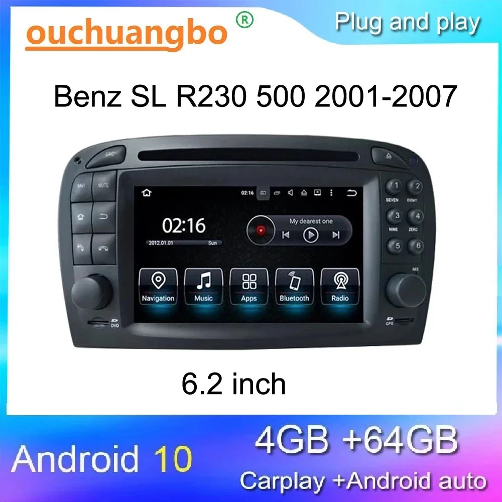 Ouchuangbo-gps-stereo-for-6-2-inch-Benz-SL-R230-SL500-android-11-radio ...