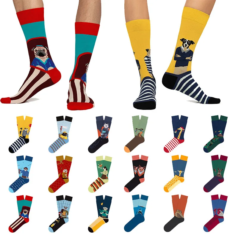 New Creative Cartoon Dog Ins Animal Trendy Socks Jacquard Cotton Socks ...