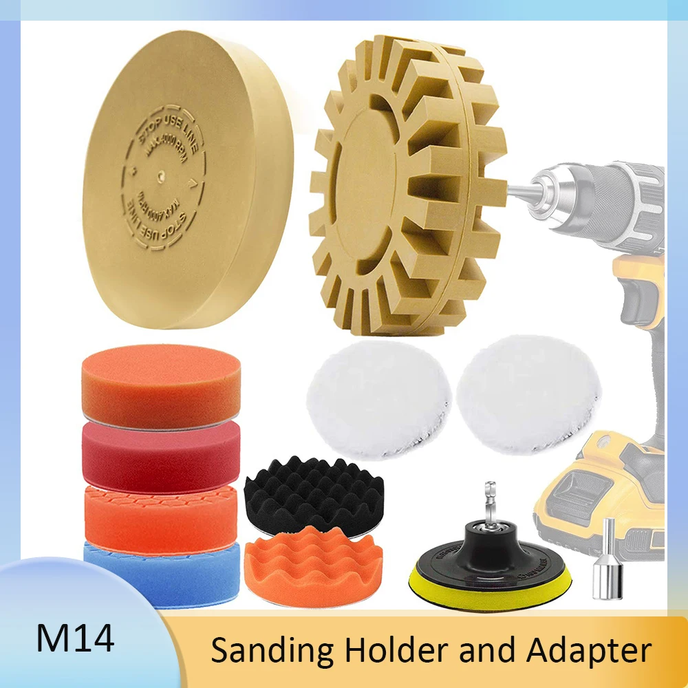 Eraser-Wheel-Decal-Adhesive-Remover-13PC-Rubber-Pin-Stripe-Removal-Tool ...