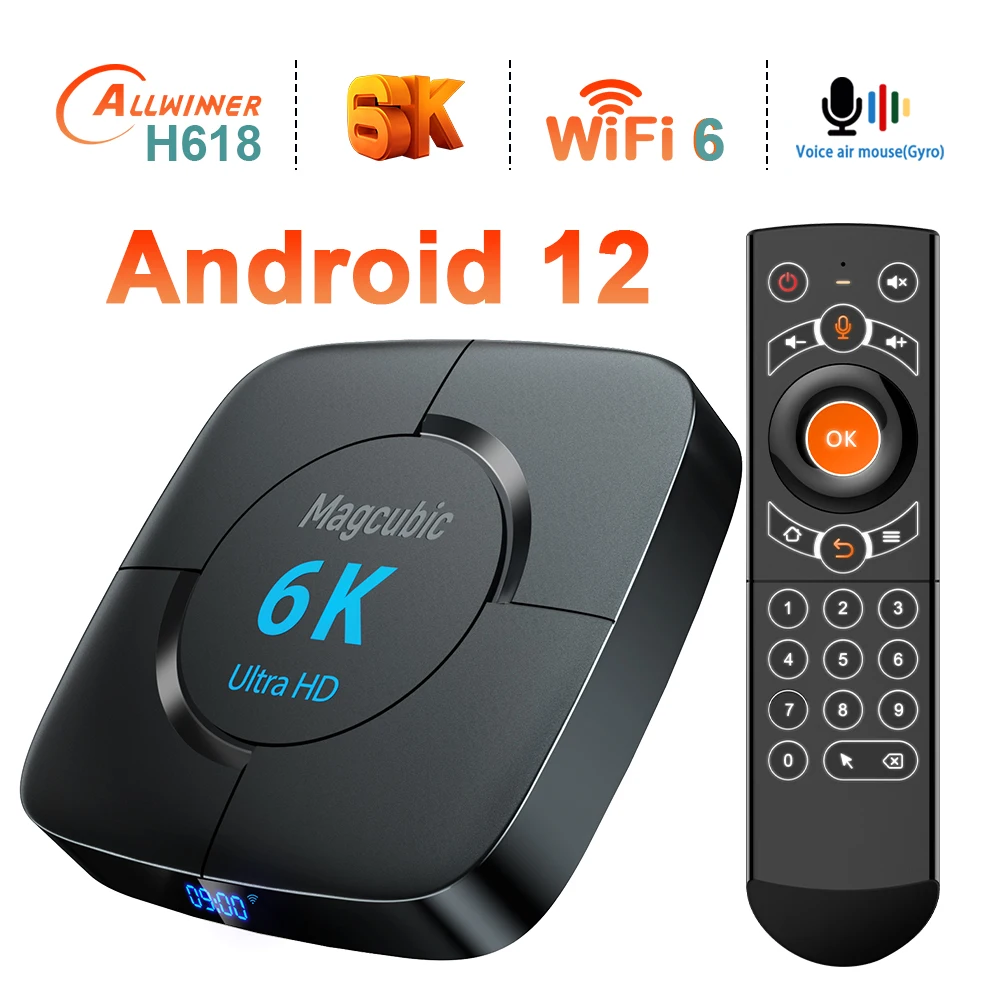 Magcubic Android 12 TV Box Wifi6 HDR10 + Allwinner H618 Quad Core ...