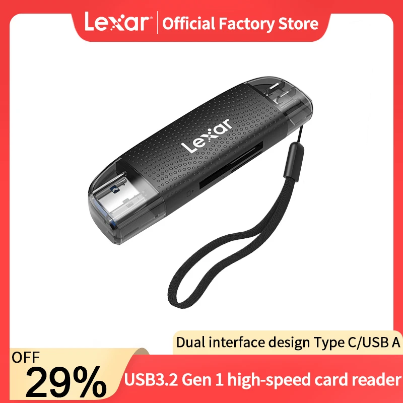 Lexar 2 in 1 Card Reader USB3.2 Type C Dual Interface TF/SD Memory Card ...