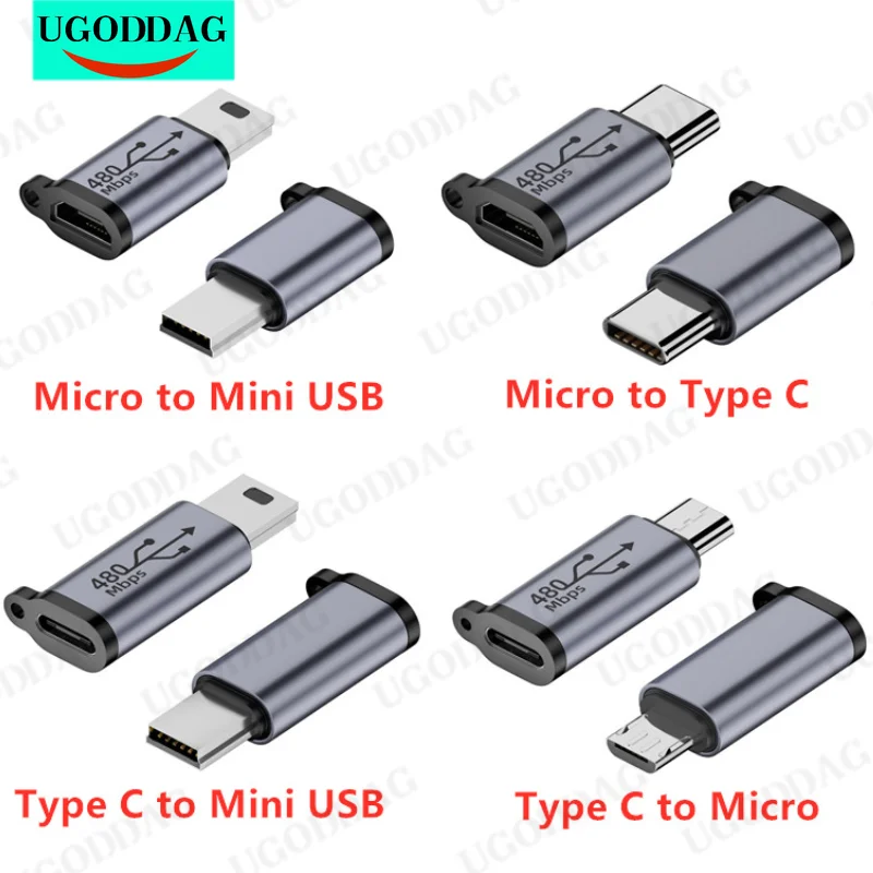 Type-C-Female-to-Micro-USB-TypeC-Female-to-Mini-USB-Micro-USB-Female-to ...
