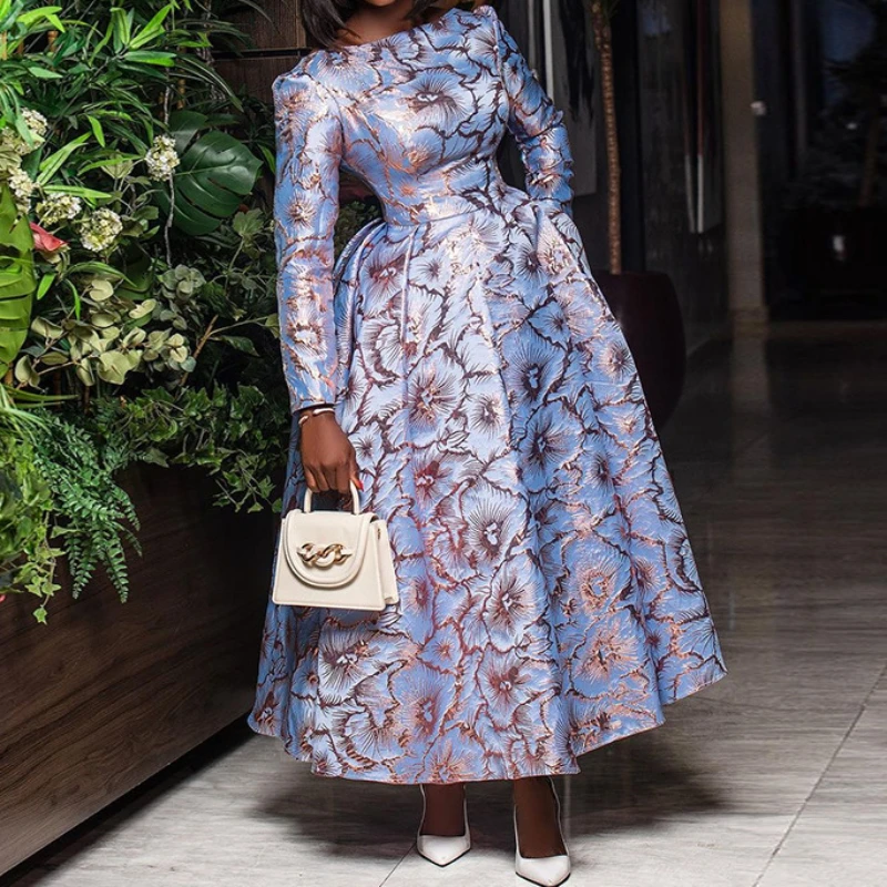 Spring-Bodycon-Dresses-Women-O-neck-Floral-Print-Boho-Pleated-Dress ...