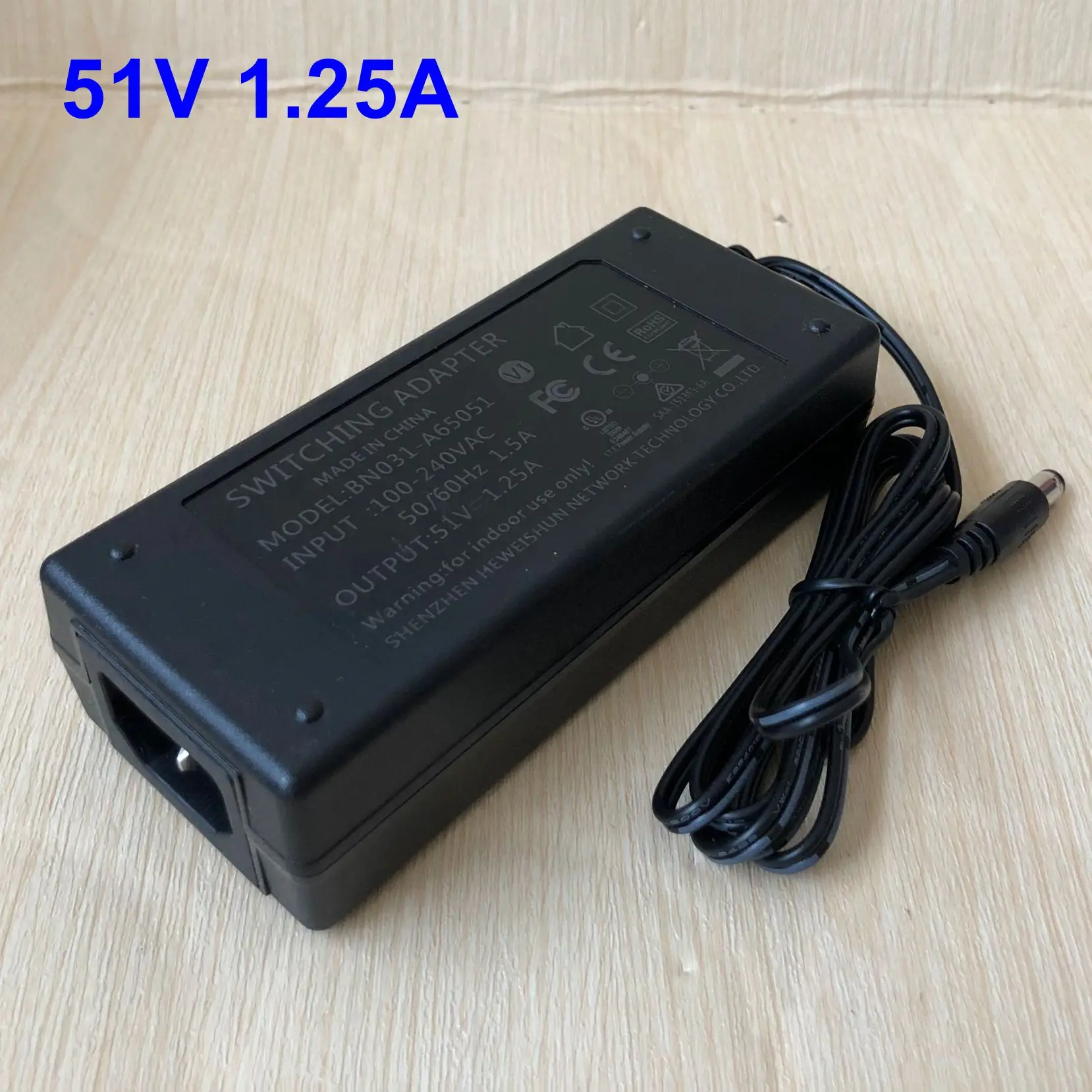 Adaptateur secteur AIHONTAI - BN031-A65051 TEG1105P-4-63W - 51V 1.25A - Hikvision Tenda POE ...