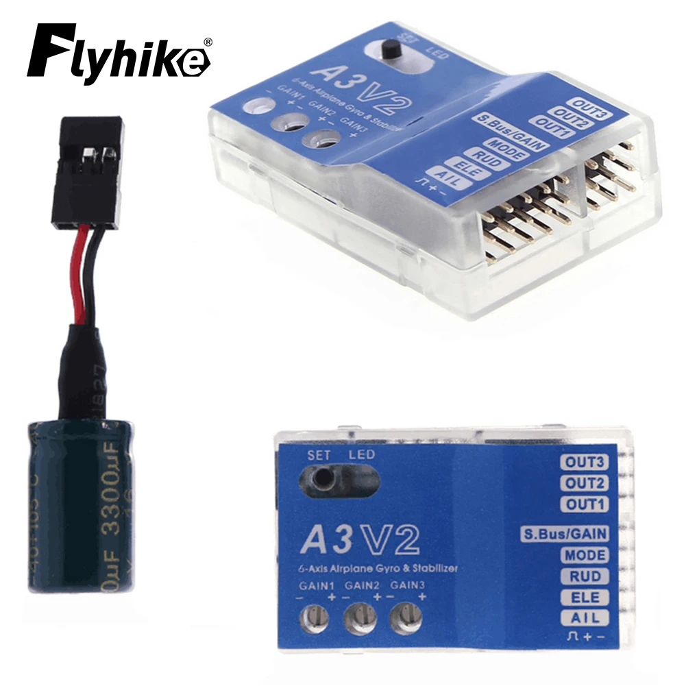 3-Axis-Gyro-A3-V2-Aeroplane-Flight-Controller-Stabilizer-for-RC ...