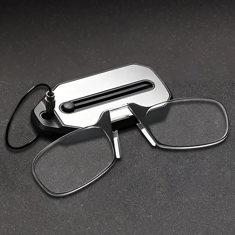 Folding-Legless-Reading-Glasses-Ultralight-Nose-Clip-on-Keychain ...