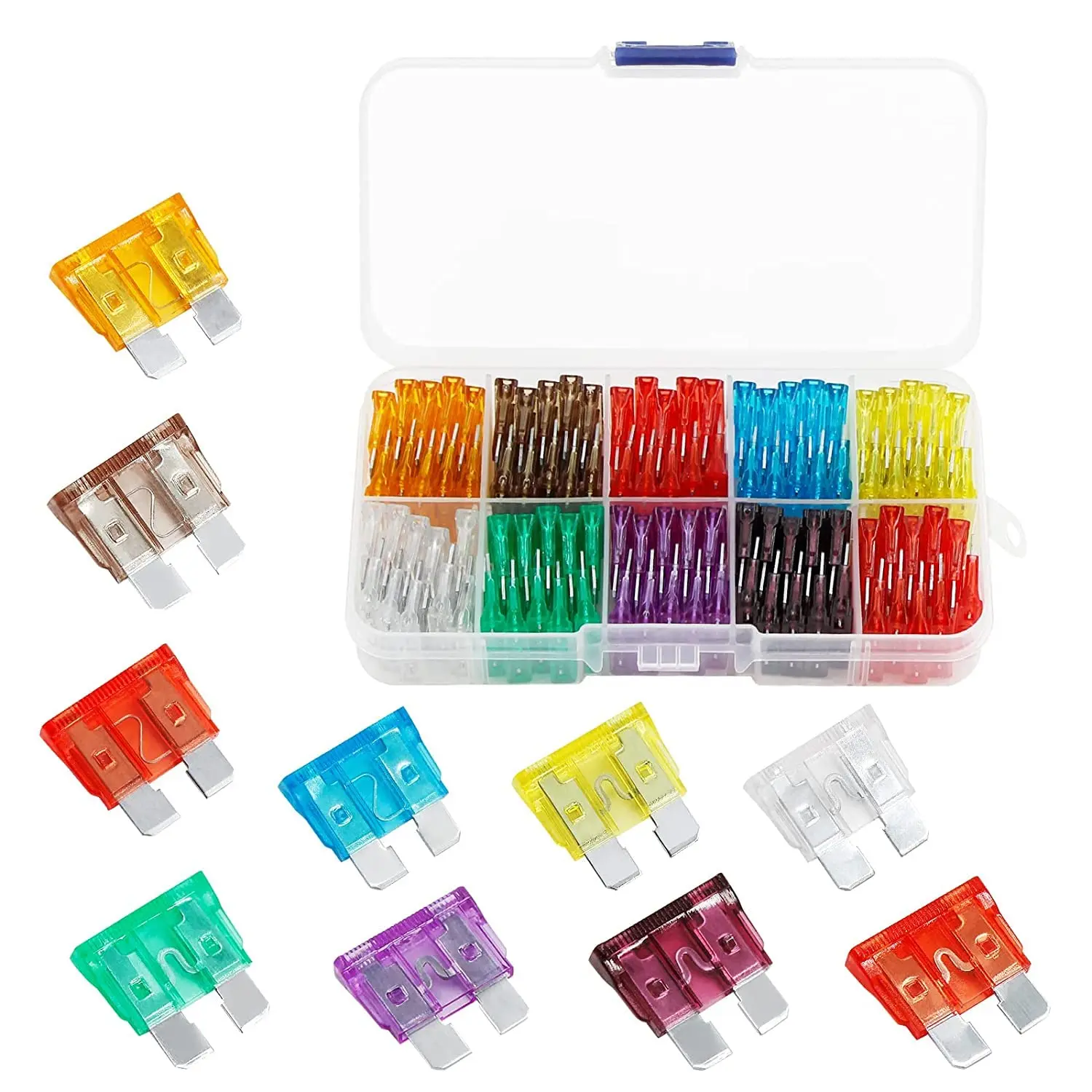 100PCS-Standard-Car-Fuses-Assortment-Kit-Blade-Type-Automotive-Fuses ...