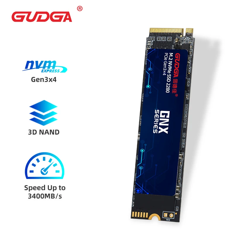 Gudga ssd nmve m2 pcie hdd ssd 1テラバイトハードディスク2280ミリメートル256ギガバイト128ギガバイト ...