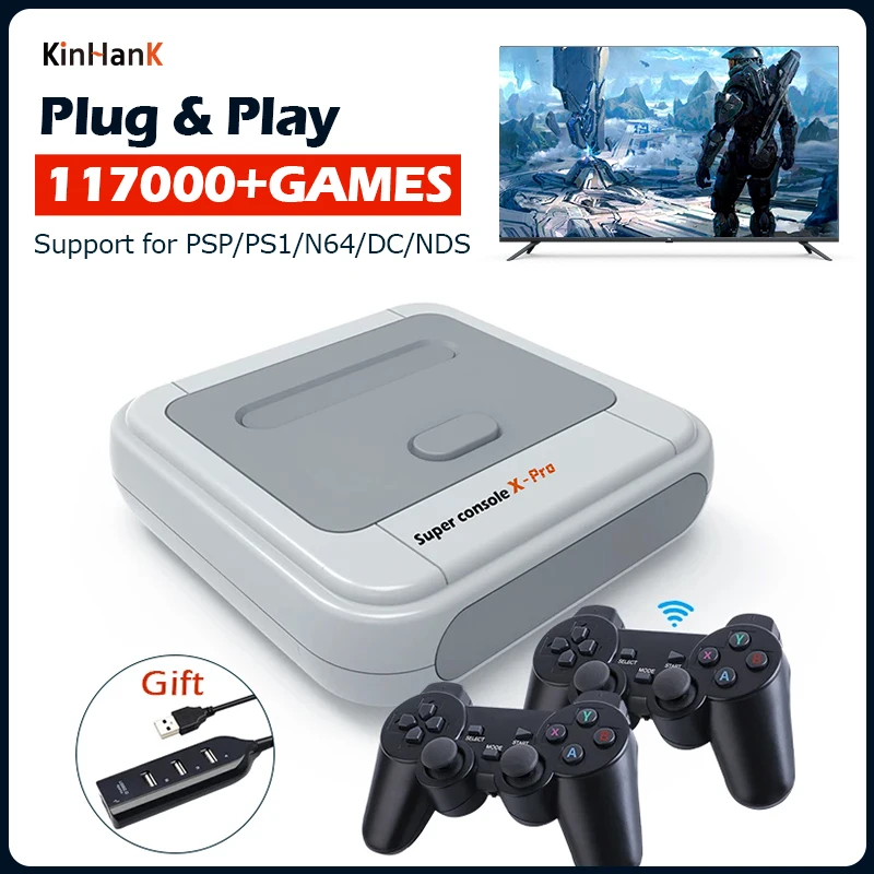 Retro Video Game Consoles Super Console X Pro With 117000+ Classic ...