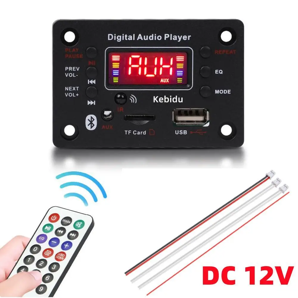12V-Wireless-Handsfree-Bluetooth-5-0-MP3-WMA-Decoder-Board-Car-Audio ...