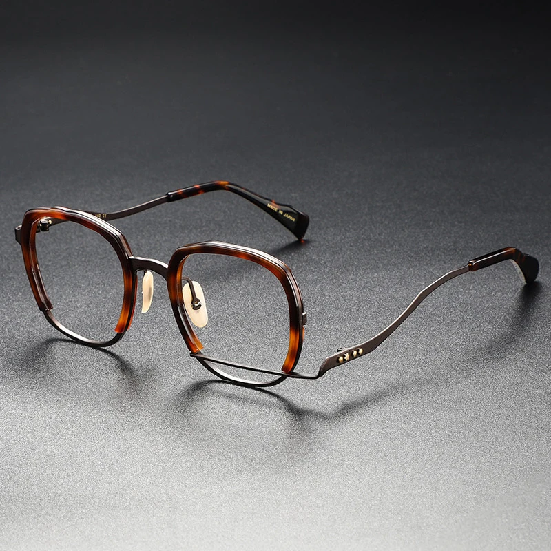 Japanese Brand Replica Trend Unique Design Glasses Frame Titanium and ...