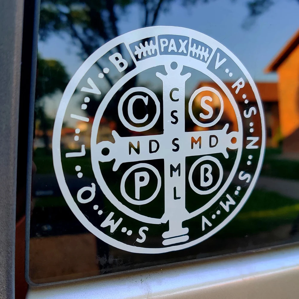 Saint-Benedict-Catholic-Car-Stickers-St-benedict-Front-And-Rear-Stop ...