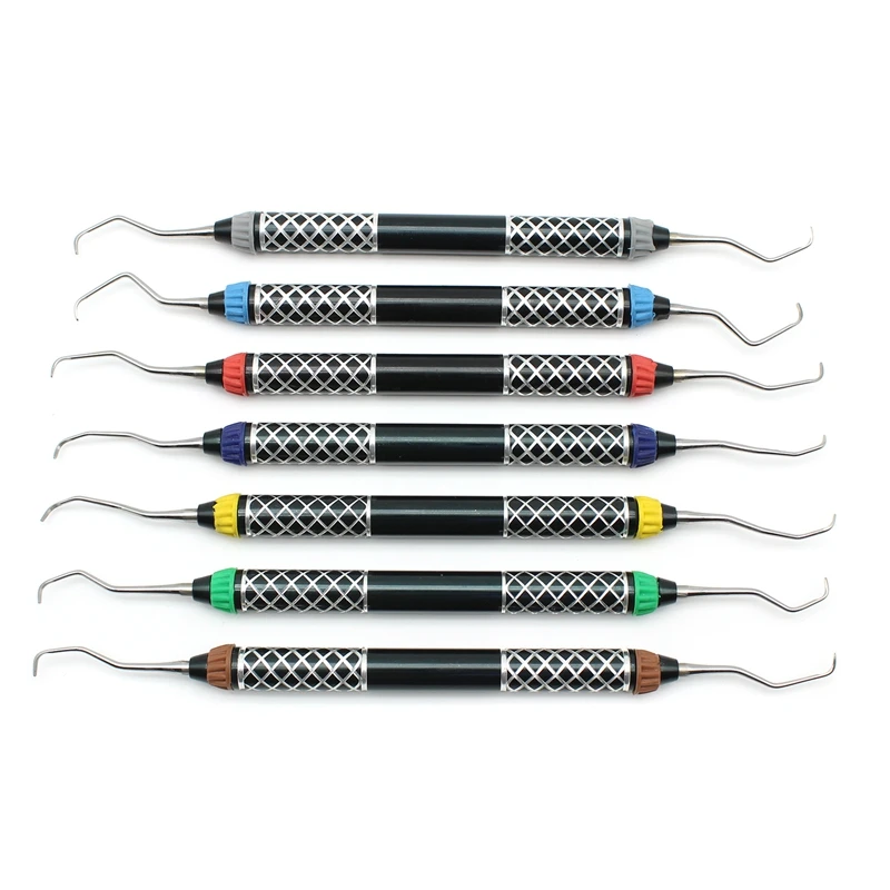 7Pcs-Set-Dental-Teeth-Scaler-Cleaning-Periodontal-Gracey-Bone-Curettes ...