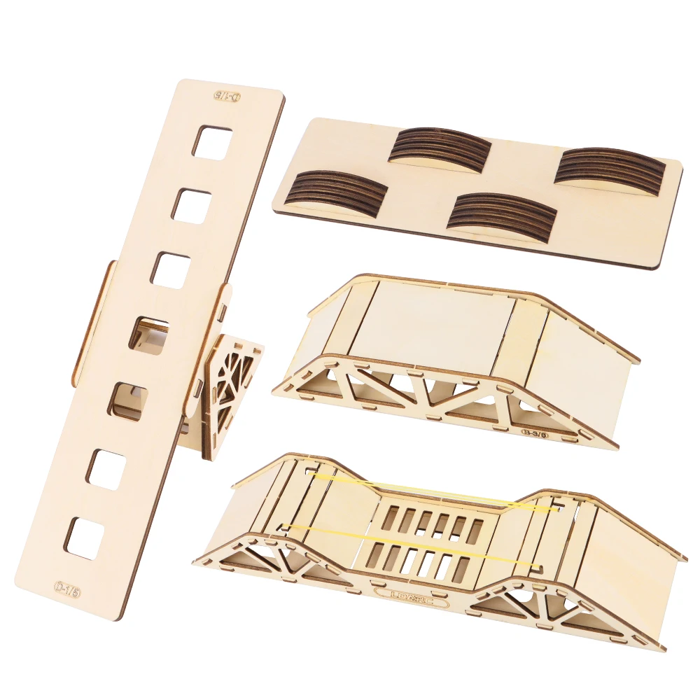 RC Wooden Bridge Obstacle Set, DIY Steep Slope Simulation Course for 1/ ...