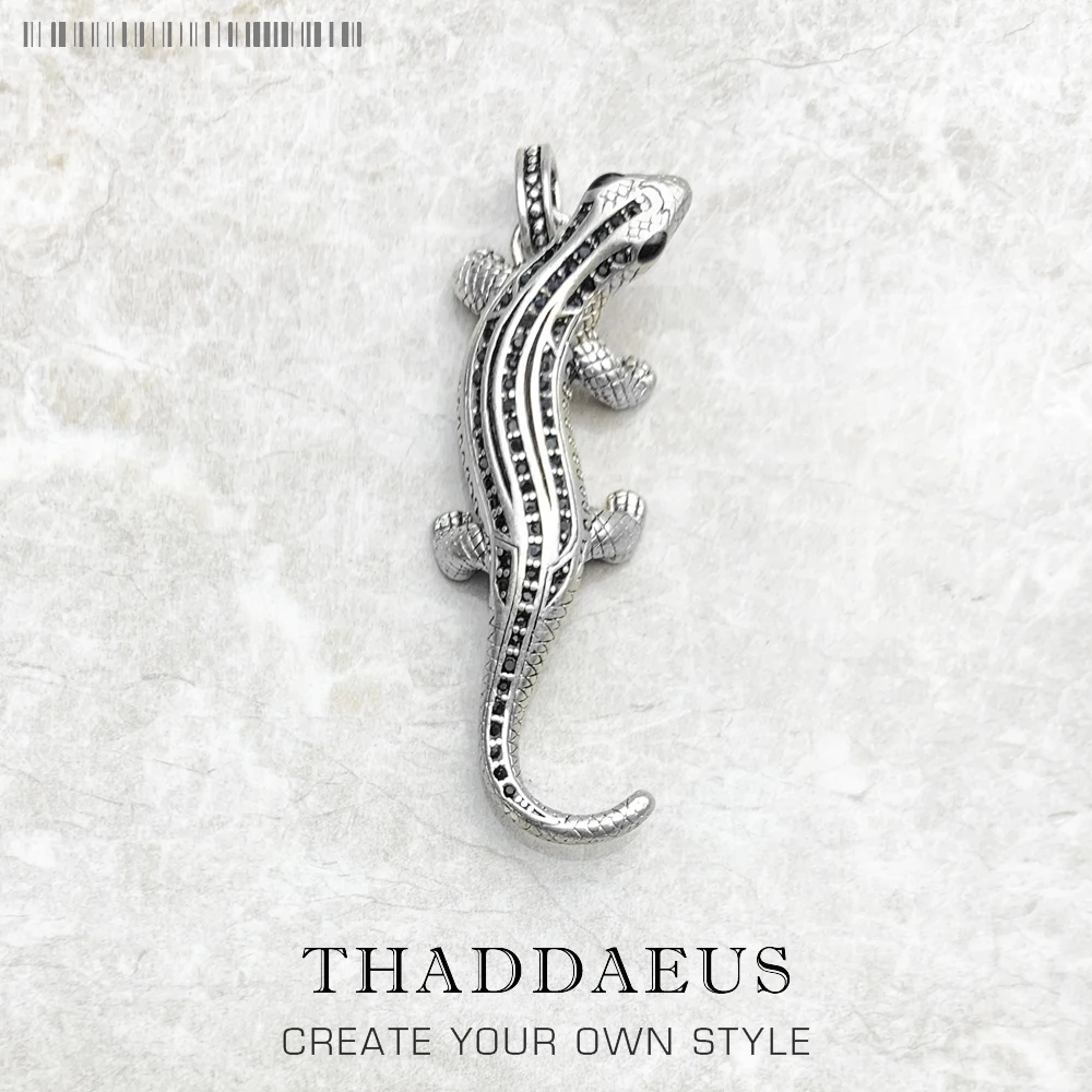 925 Sterling Silver Salamander Pendant | Silver Pave Heart Pendant ...