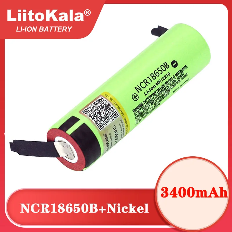 Liitokala-100-New-Original-NCR18650B-3-7v-3400mah-18650-Lithium-Rechargeable-Battery-DIY-Nickel ...