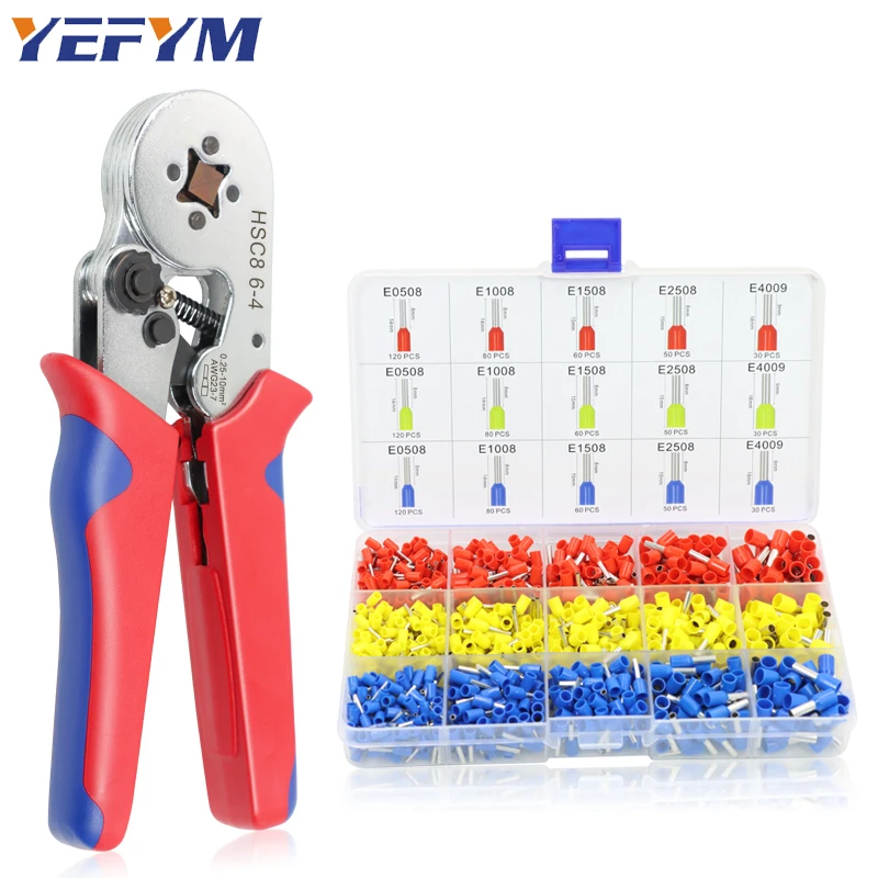 Ferrule Crimping Tool Sets HSC8 6-4 0.25-10mm² 23-7AWG Electrical ...