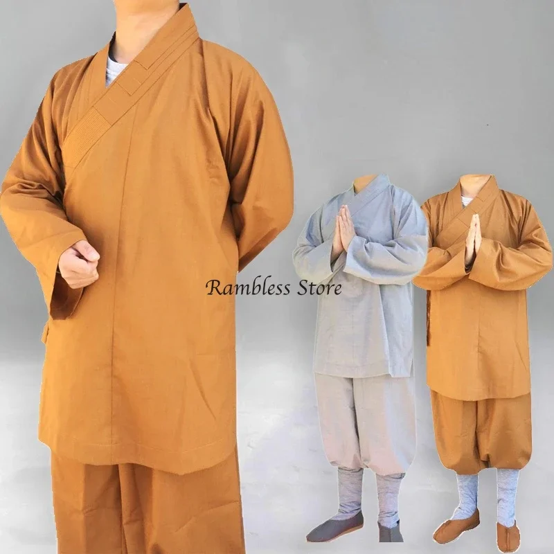 Traditional Chinese Buddhism Arhat Gown Set for Adult Men Monk Robe ...