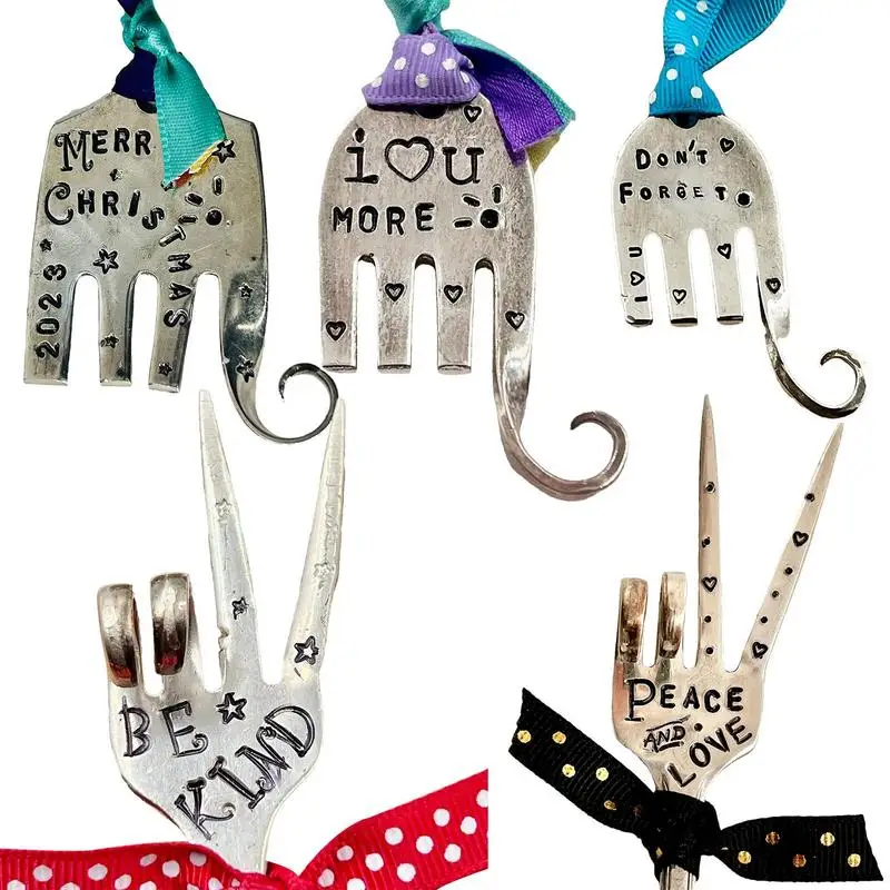 Christmas-Tableware-Decoration-Wooden-Creative-Fork-Tree-Hanging-Metal ...
