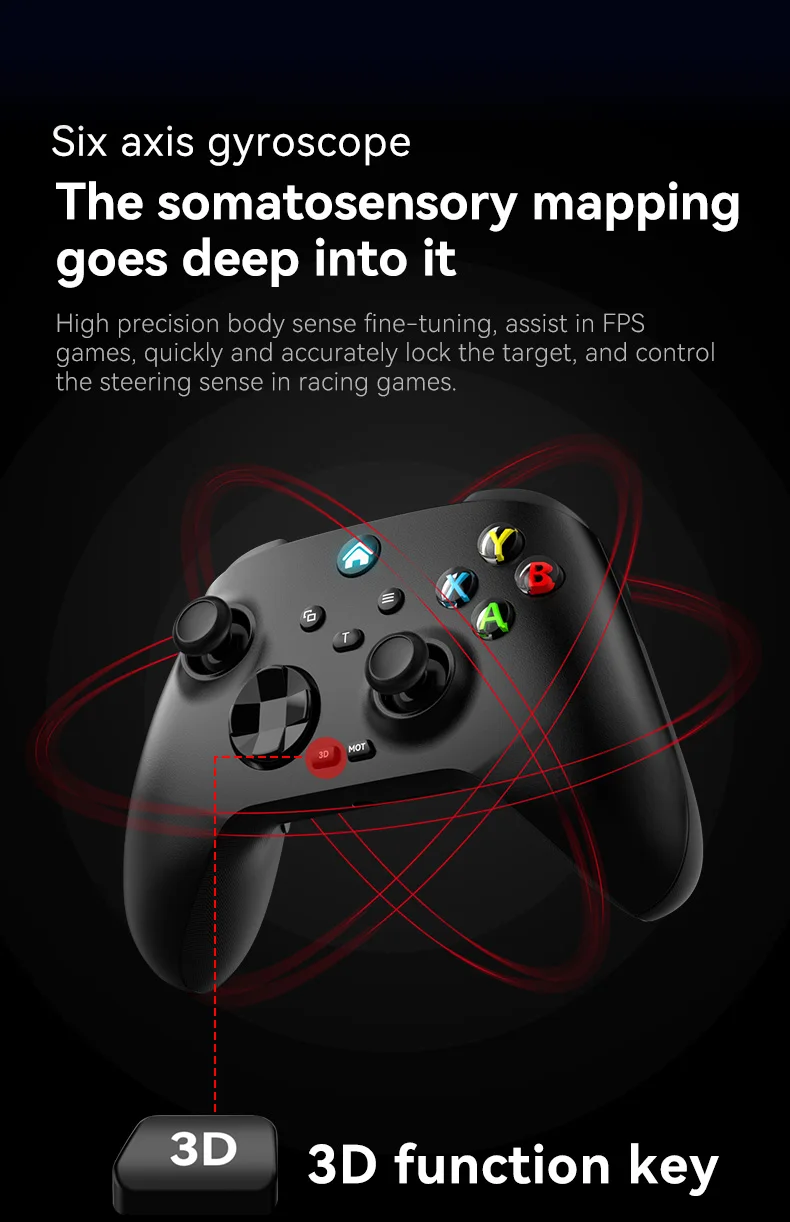 Rose - Manette de jeu mécanique sans fil BT G11, manette de jeu pour Switch Pro, PC, Android ...