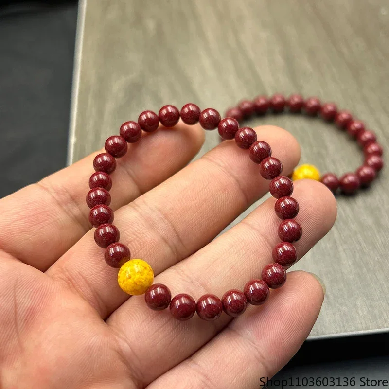 Pure Natural Cinnabar, Purple Gold, and Realgar Bracelets Are Popular ...