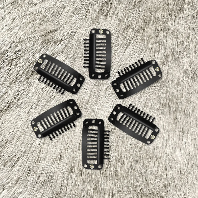 9-teeth-Hair-Clips-Hair-Extensions-Snap-Clip-for-Women-Metal-Wig-Comb ...