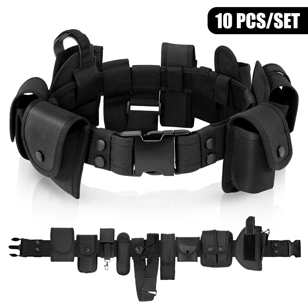 10 in 1 Tactical Security Duty Belt Modular Equipment System Gun ...