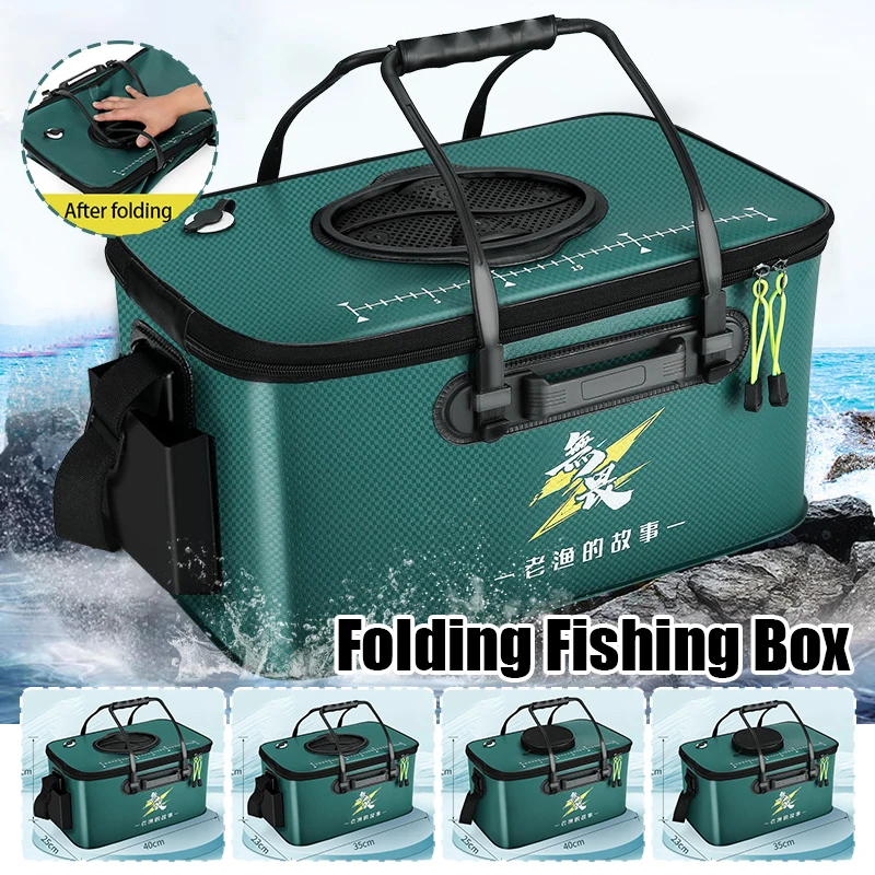 Foldable-Fishing-Bucket-Large-Capacity-Portable-Live-Fish-Box-Eva-Water ...