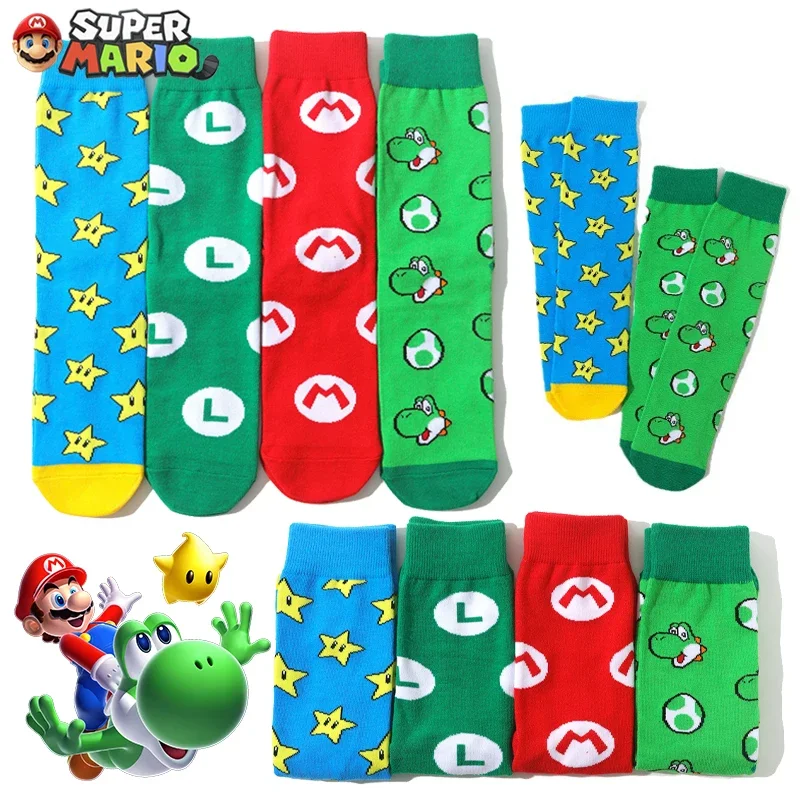 4Pcs-Super-Mario-Bros-Anime-Socks-for-Man-Women-Fall-Winter-Stockings ...