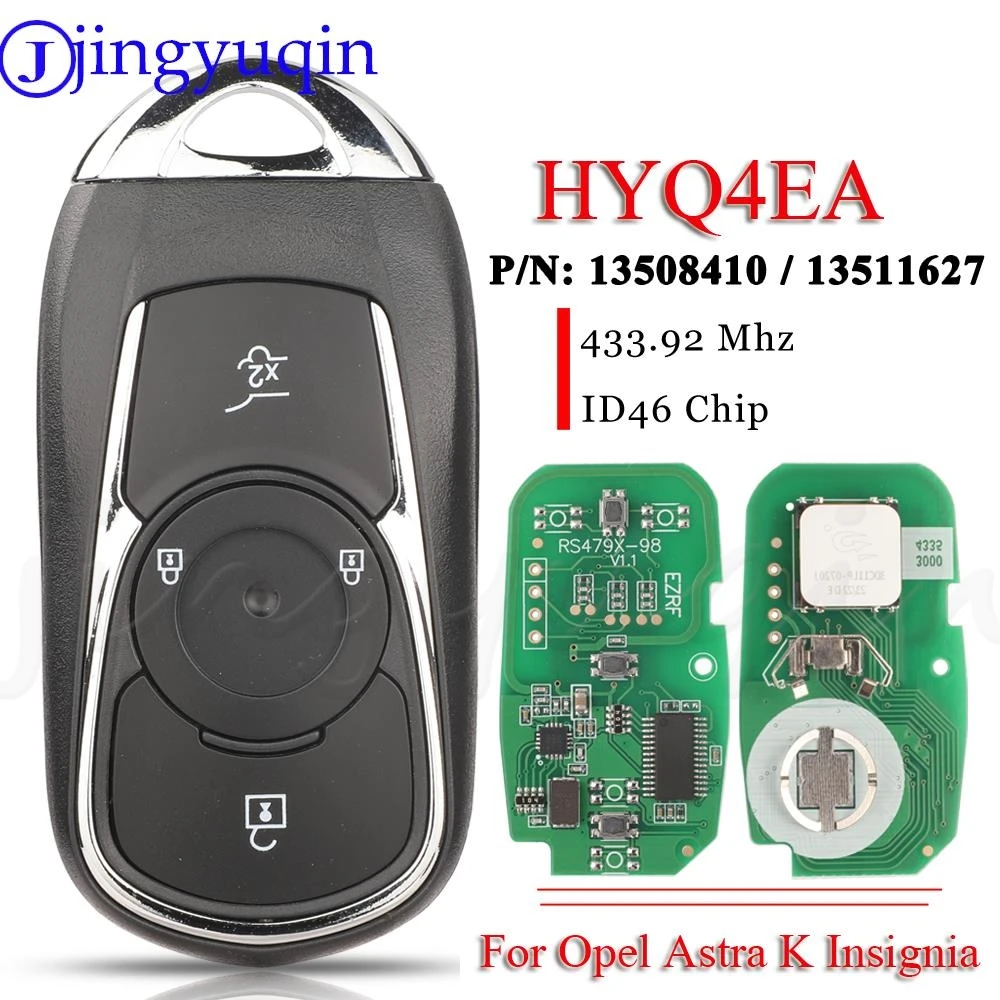 Jingyuqin Remote Car Key 433.92MHz For Opel Astra K Insignia 2016 ...