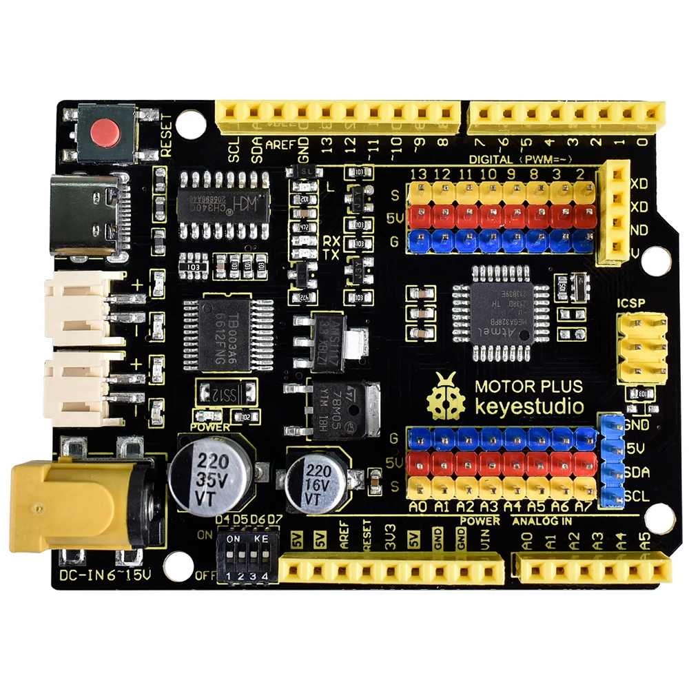 Keyestudio-Motor-PLUS-Development-Board-For-Arduino-Robot-DC-Motor ...