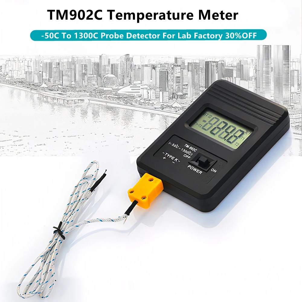 TM902C-K-TypeTemperature-Meter-Thermometer-Tester-50C-to1300C ...