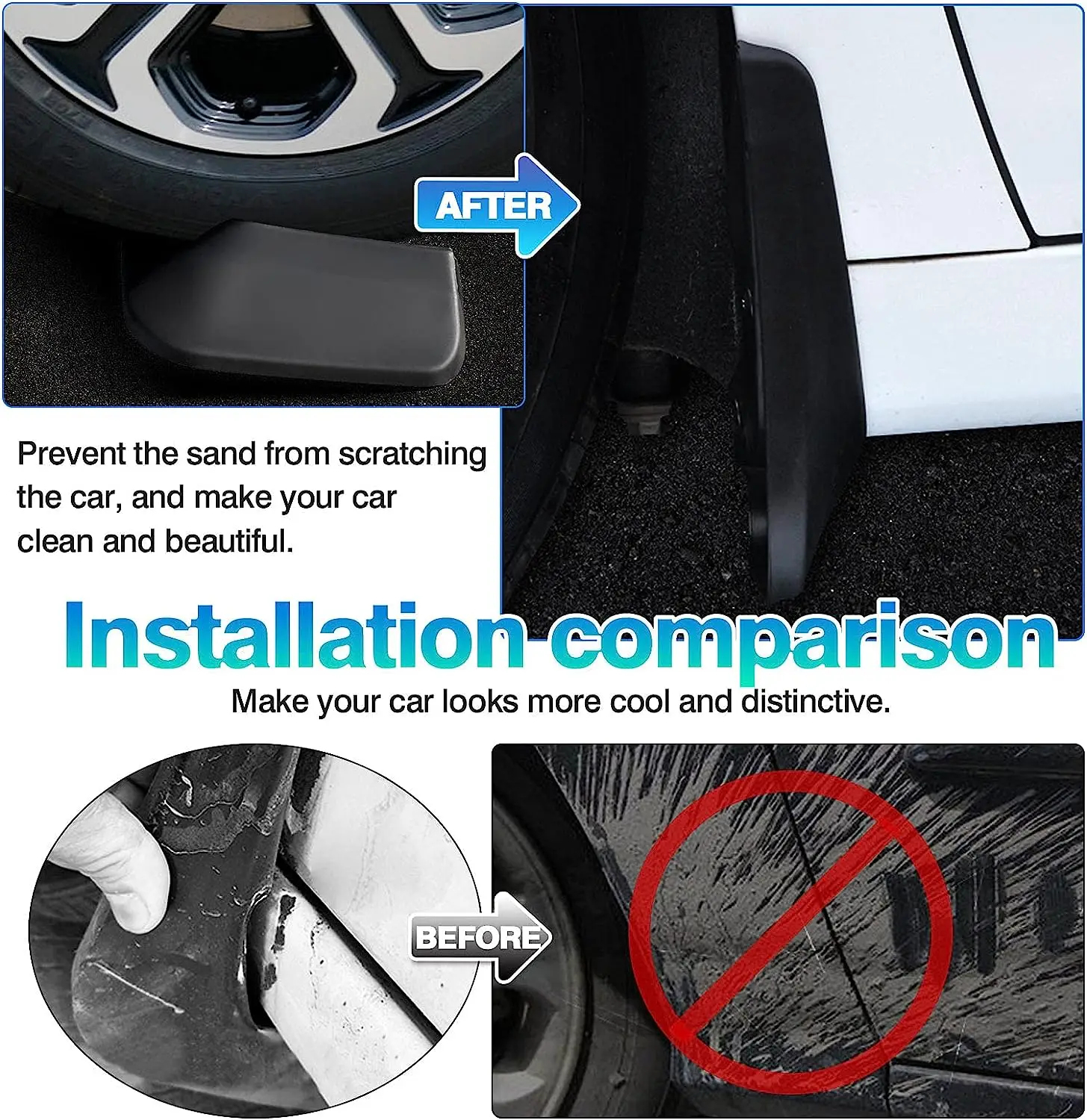 Suburban Mud Flaps OEM GM Front & Rear Splash Guard Set For 2021-2024 ...