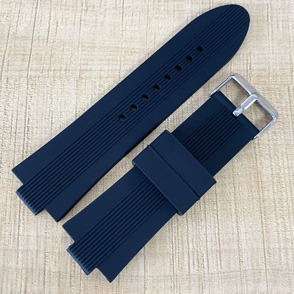 24mm-x-11mm-Silicone-Rubber-Watchband-for-Oris-Aquis-Watch-Band-Convex ...