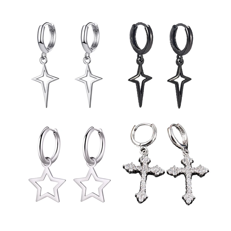 Pendientes-de-gota-de-aleaci-n-de-estilo-Punk-g-tico-para-hombres-y ...