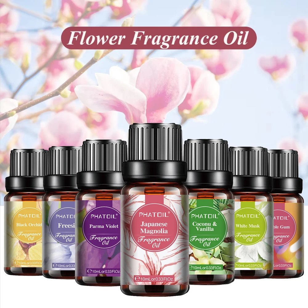PHATOIL 10ml Flower Series Fragrance Oil For Aromatherapy White Musk ...