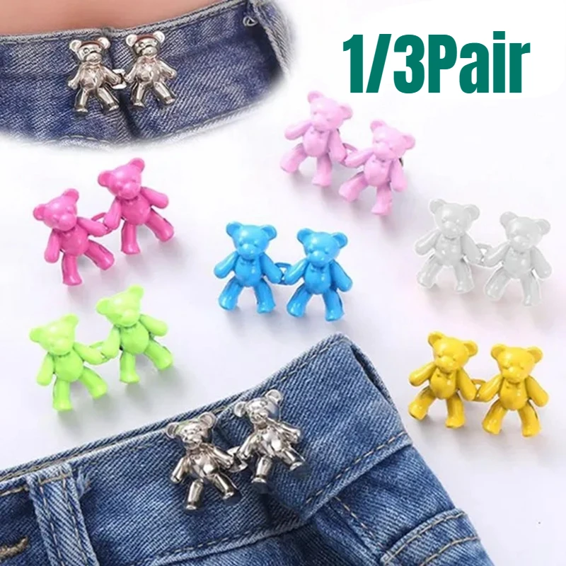 Creative-Cute-Bear-Waist-Button-Sewing-free-Metal-Jeans-Button ...