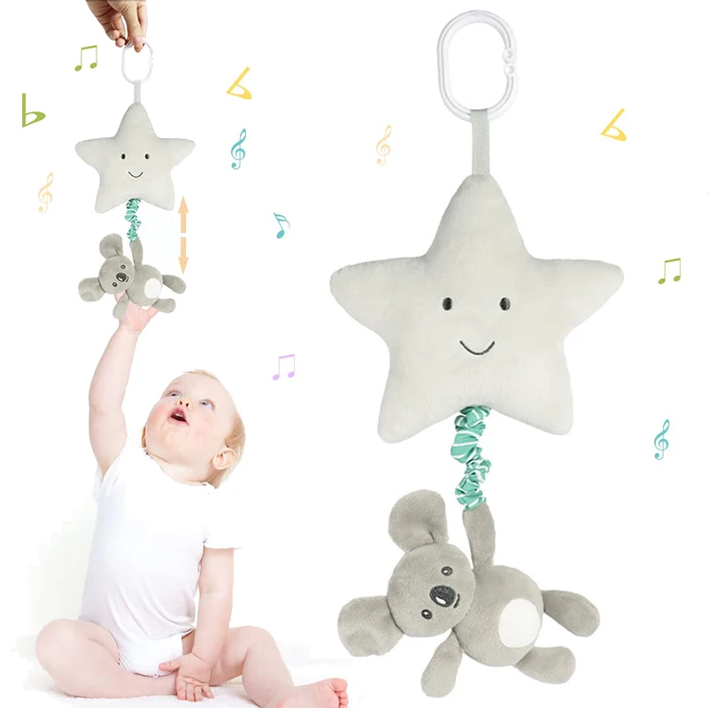 Baby Hanging Musical Toy with Music Box Lullaby Pull Musical Sensory ...