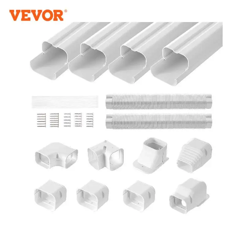 VEVOR-Mini-Split-Line-Set-Cover-PVC-Decorative-Pipe-Line-Cover-For-Air ...