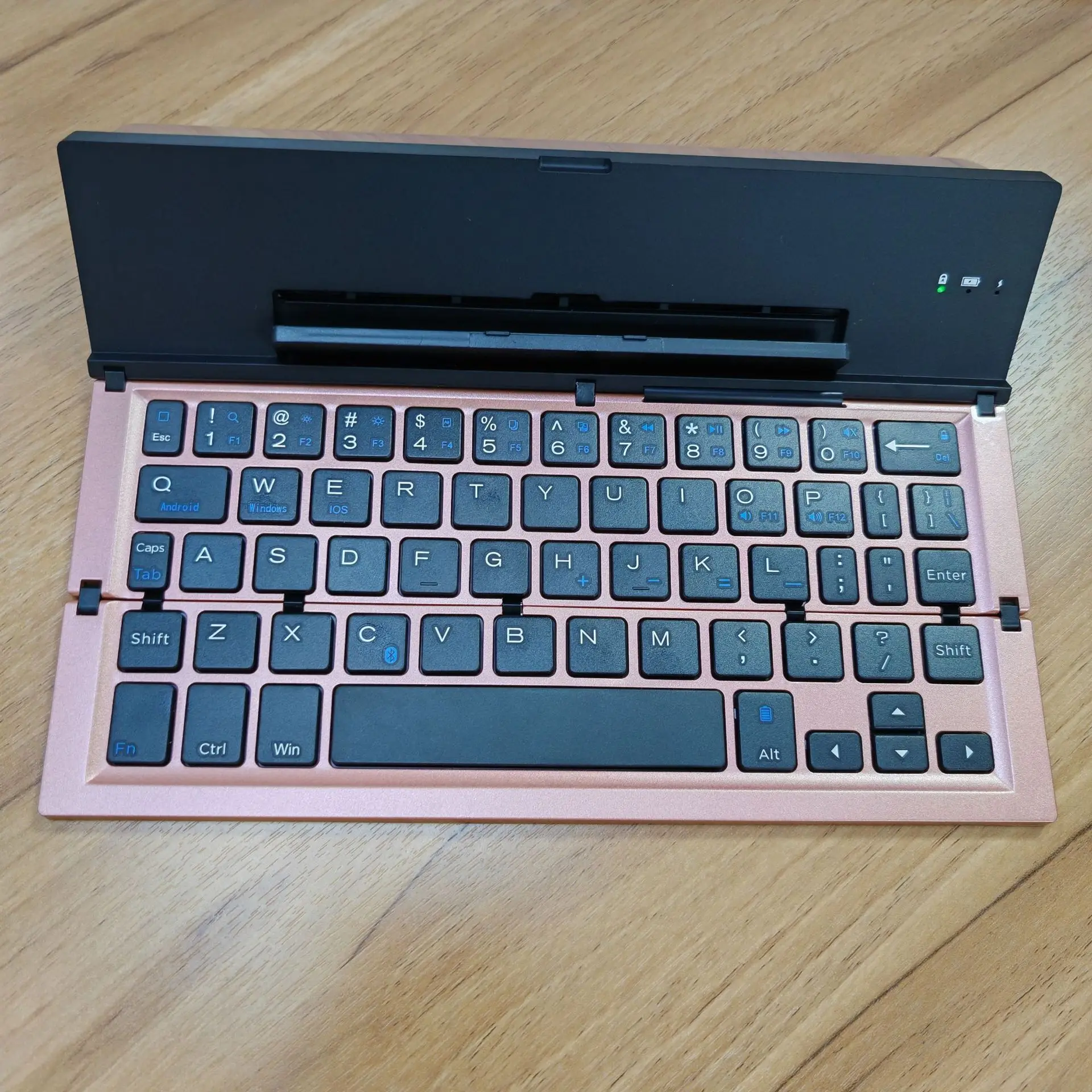 Triple-Fold-Mobile-Phone-Tablet-Aluminum-Alloy-Bluetooth-Keyboard-IOS ...