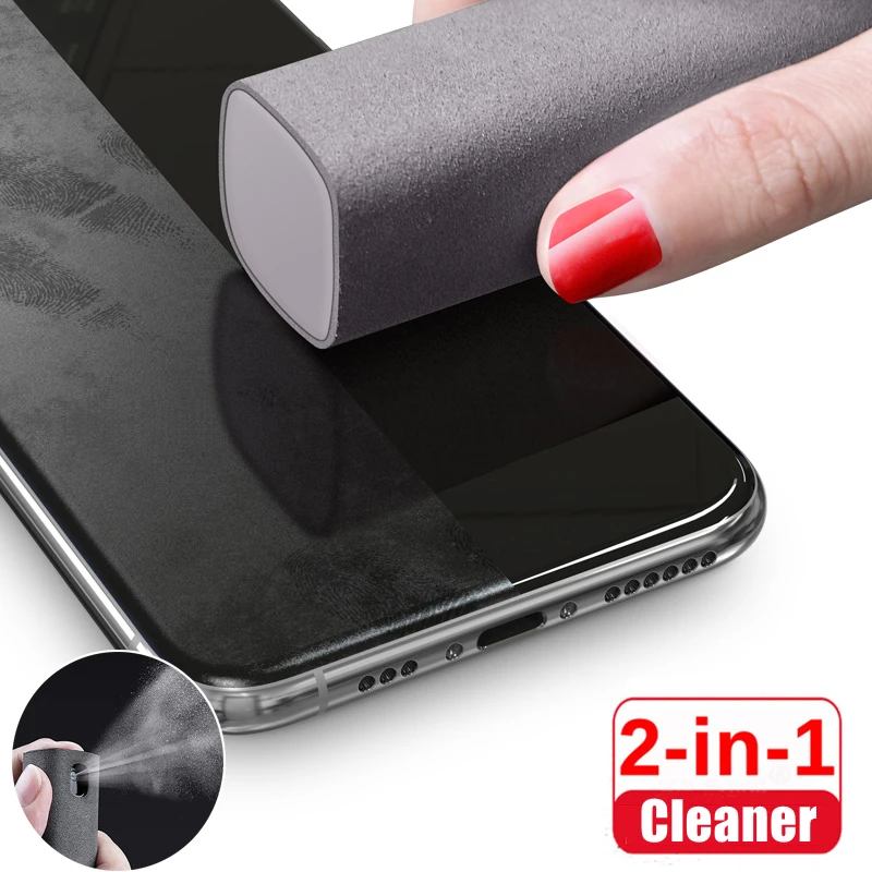 2 In 1 Phone Screen Cleaner Spray Bottle & Microfiber Cleaning Cloth ...