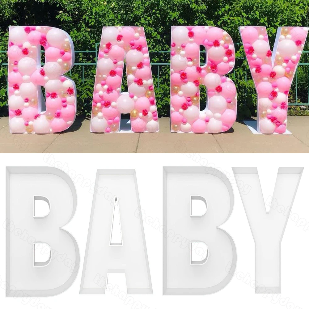 4-3-1Pcs-Baby-Letter-Frame-Stand-Mosaic-Balloons-Filling-Box-KT-Board ...