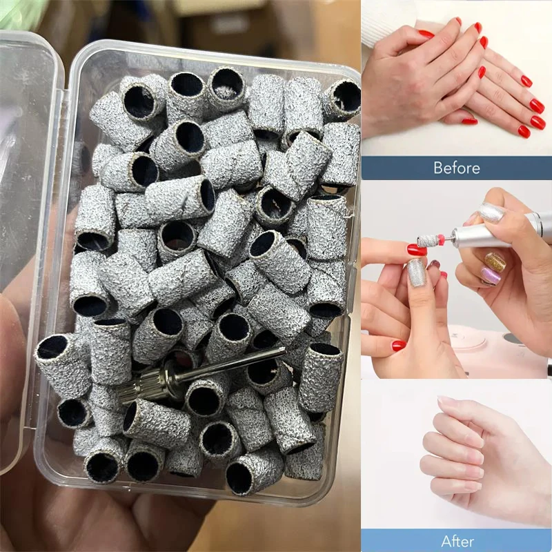 100pcs-80-120-180-3-1mm-Mini-Sanding-Cap-Bands-Grinding-Heads-Nail ...